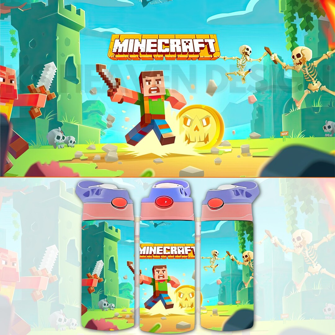 12oz Minecraft Tumbler Wrap, Minecraft Tumbler Wrap Png, Sublimation ...