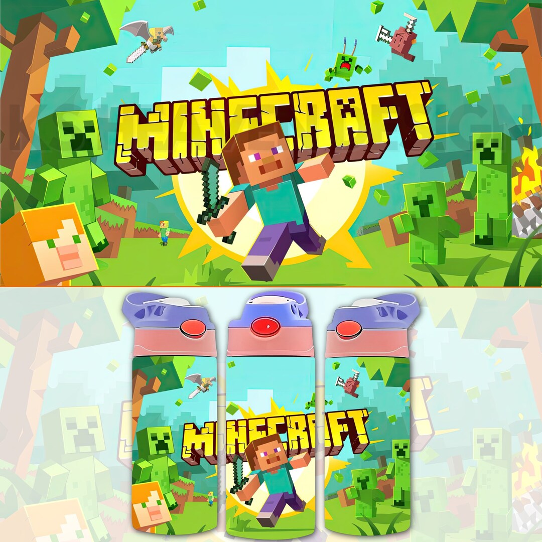 12oz Minecraft Tumbler Wrap 12oz Tumbler Wrap Png Minecraft Sippy Cup ...