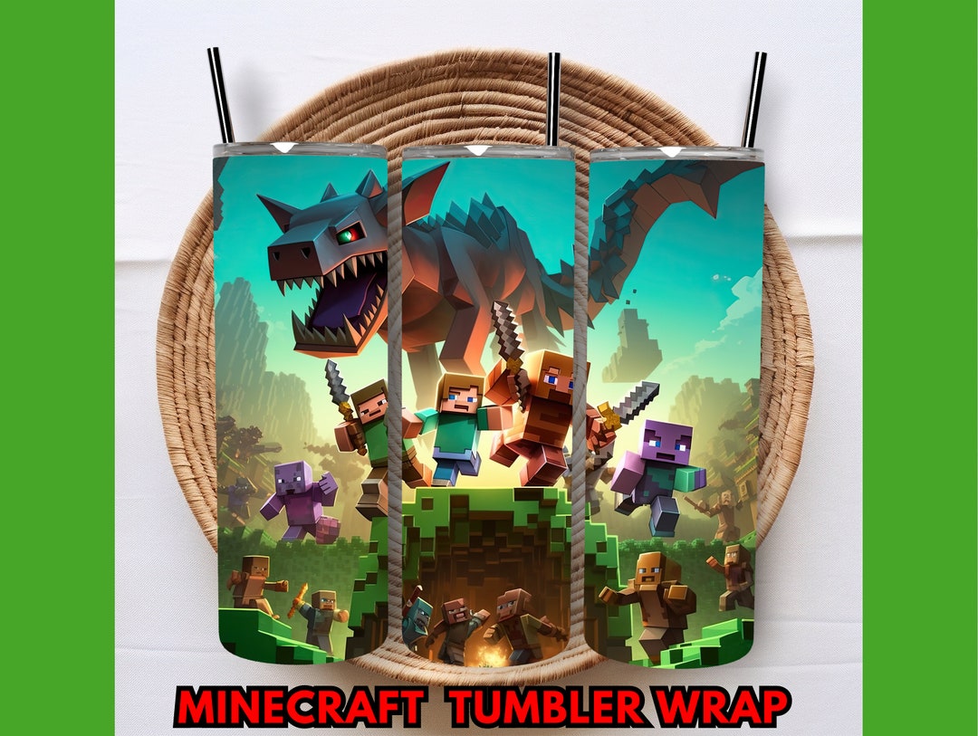 Minecraft Tumbler Wrap Design Minecraft Sublimation Wrap 20oz Tumbler ...