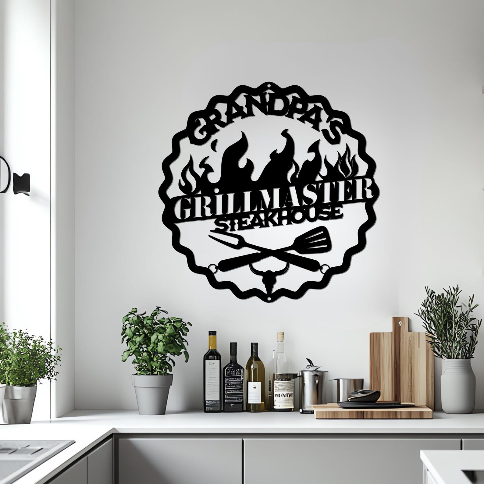 Custom Grill Master Metal Sign: Personalized BBQ Steakhouse Wall Art - Etsy