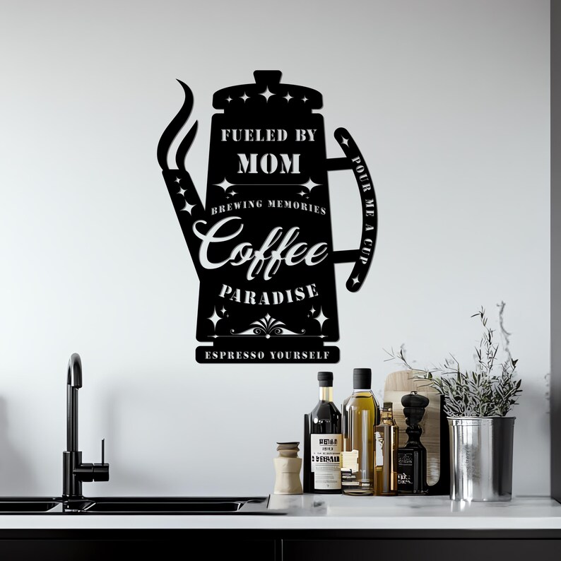 Custom Coffee Metal Sign Personalized Coffee Bar Decor for Home ...