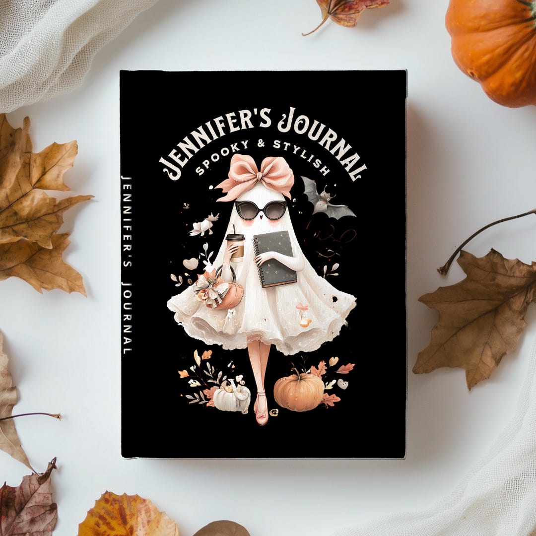 Personalized Halloween Ghost Journal: Spooky Chic Diary for Teens ...