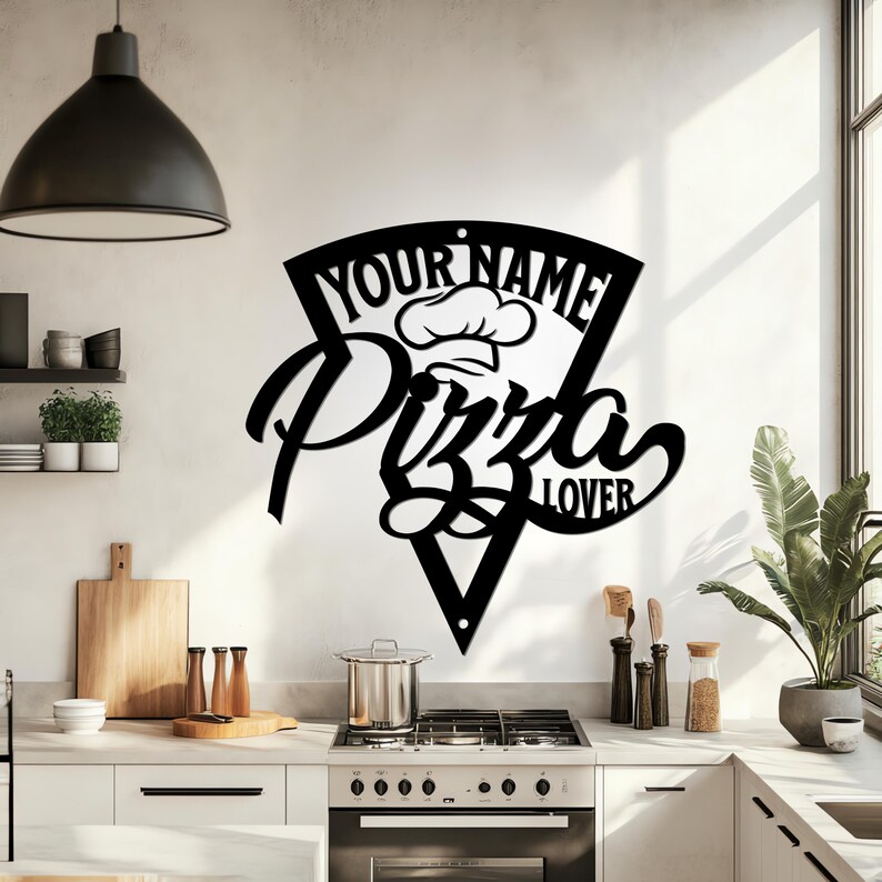 Pizza Lover Personalized Metal Wall Sign Unique Gift Idea for Pizza ...