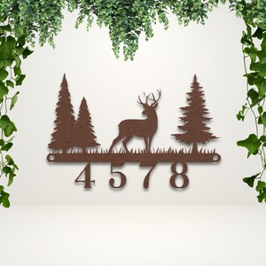 Custom Metal Address Deer Sign House Number Sign New Home Owner Gift ...