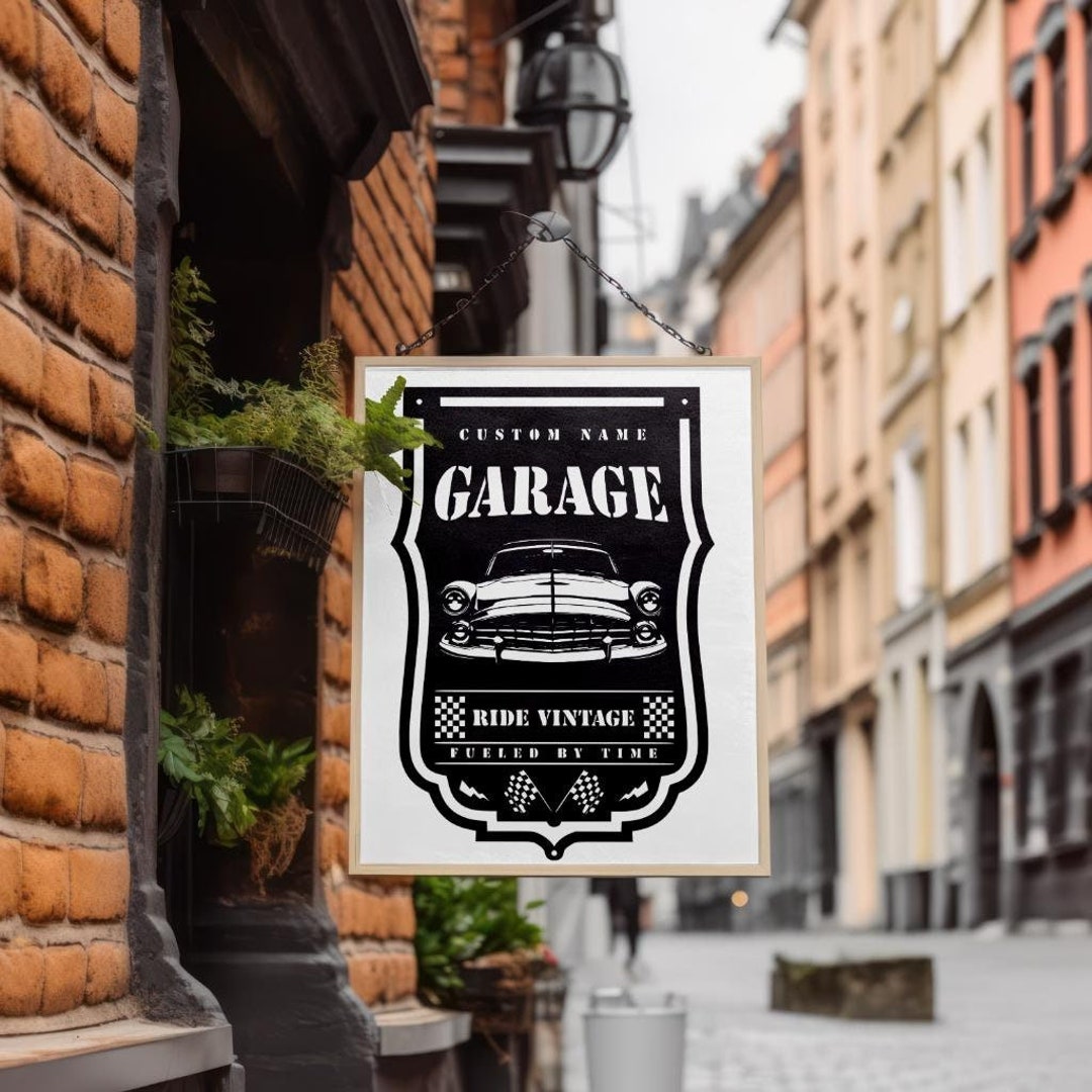 Metal Sign Custom Metal Wall Art Garage Sign Personalized Dad's Shop ...