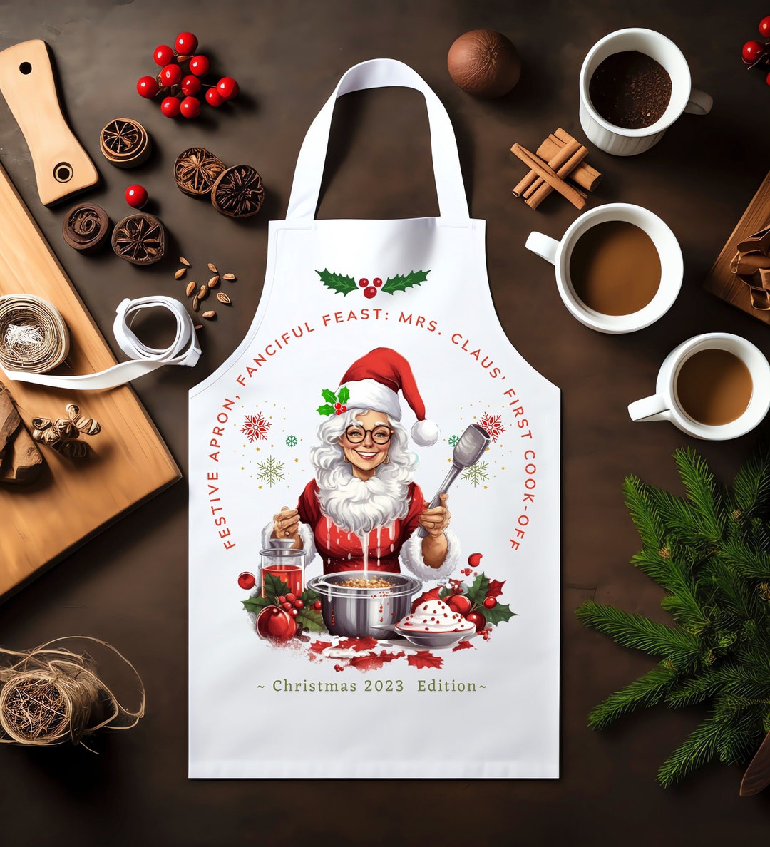 Christmas Cooking Apron Custom Gift for Him Christmas Gift - Etsy