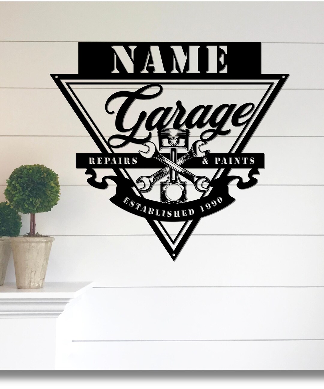 Custom Metal Garage Sign: Personalized Auto Shop Wall Art - Etsy