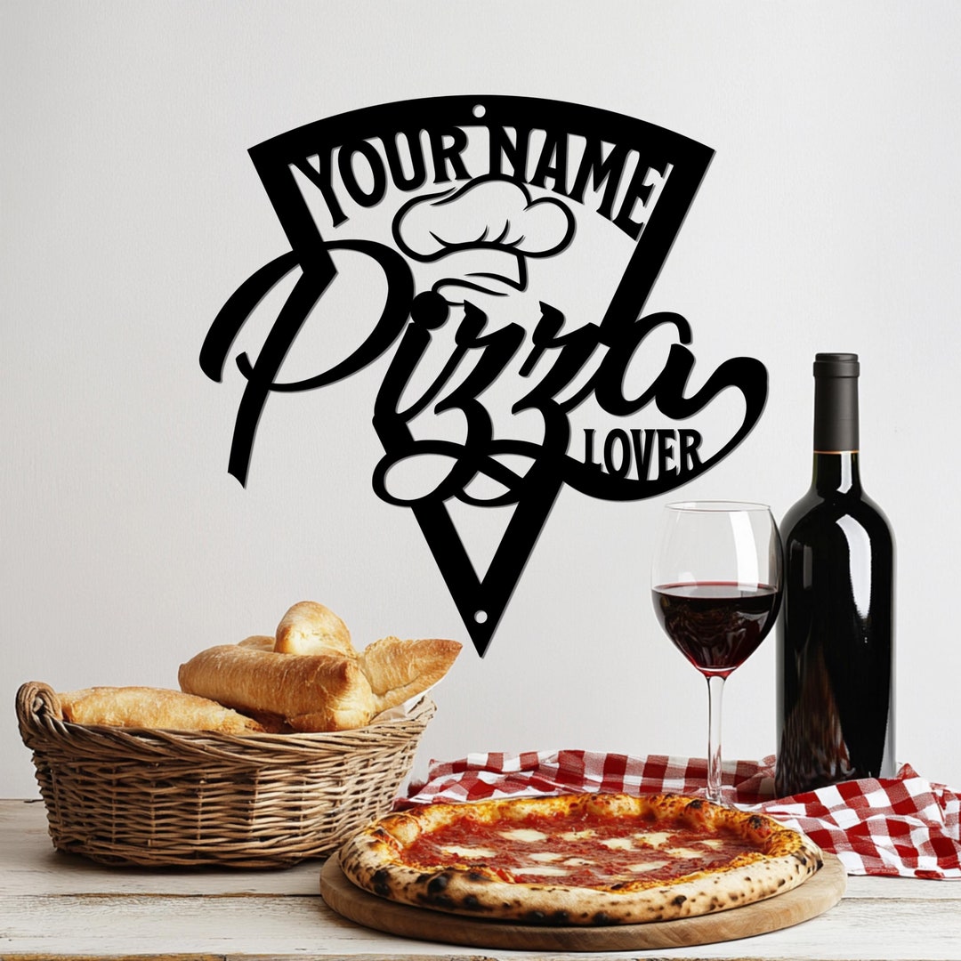 Pizza Lover Personalized Metal Wall Sign Unique Gift Idea for Pizza ...
