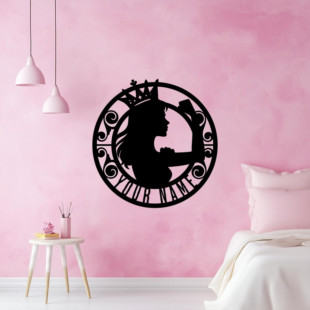 Personalized Tough Princess Metal Wall Art - Girl's Room Decor - Etsy