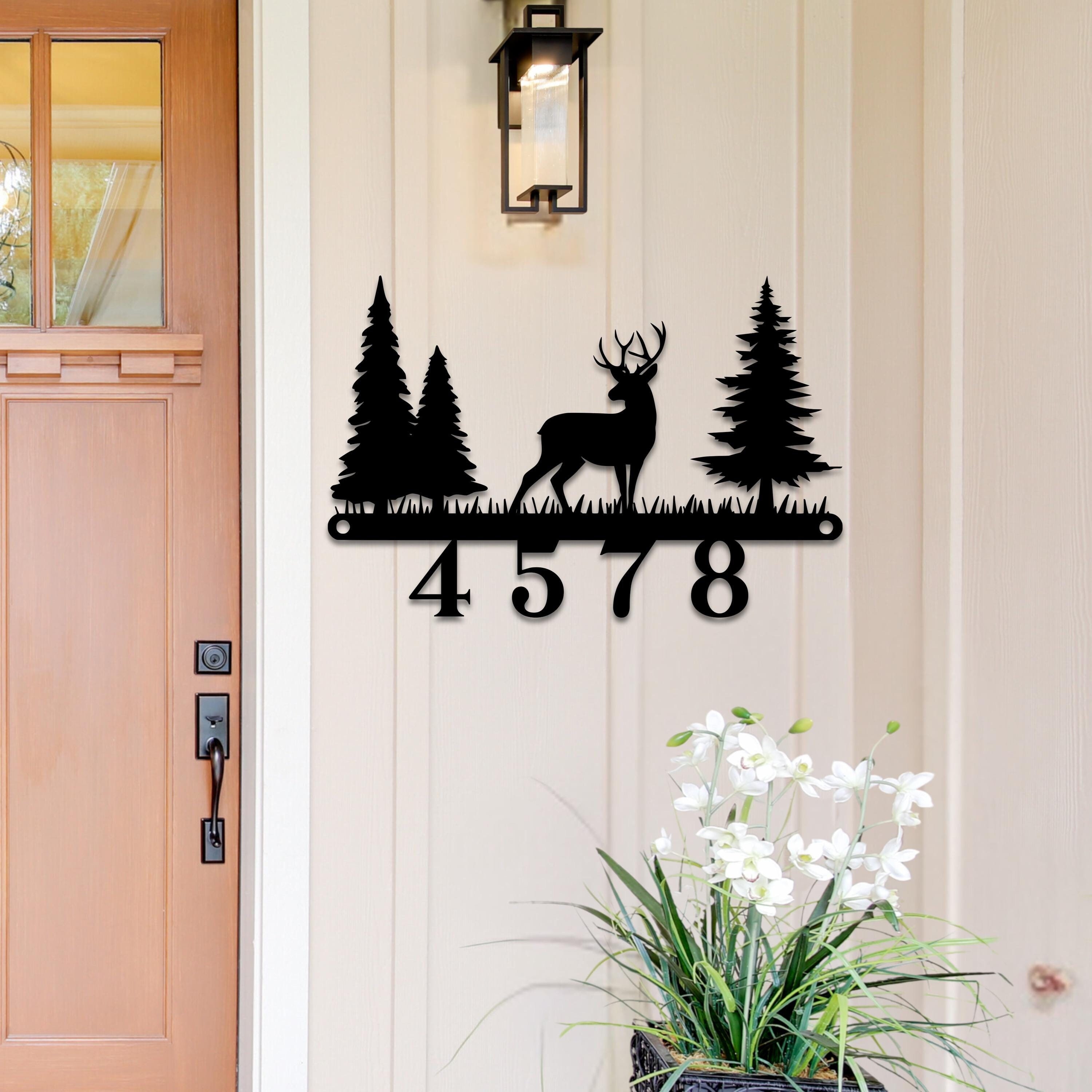 Custom Metal Address Deer Sign House Number Sign New Home Owner Gift ...
