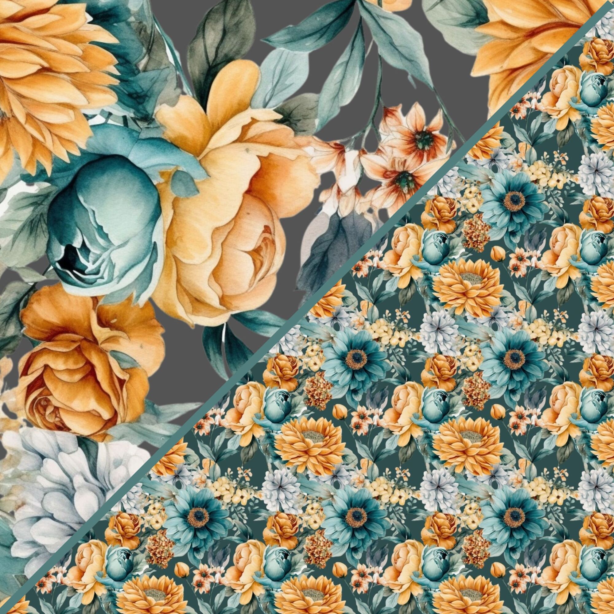 Golden Flora 12pc (A4) Digital Paper Kit - Etsy