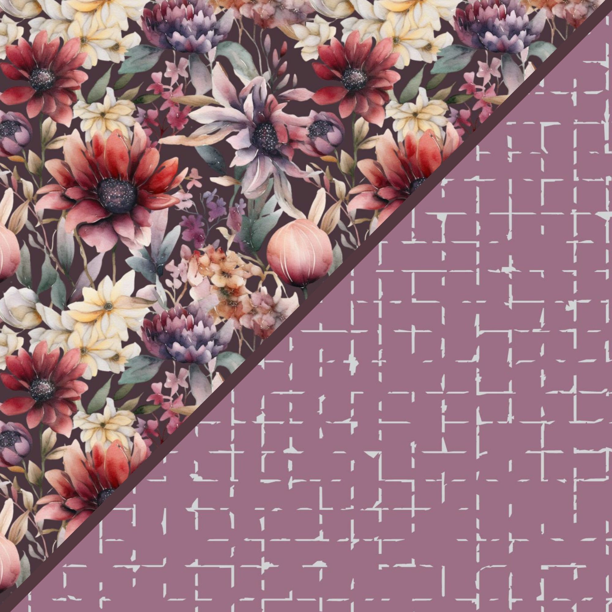 Burgundy Blossoms 12pc A4 Digital Paper Kit - Etsy