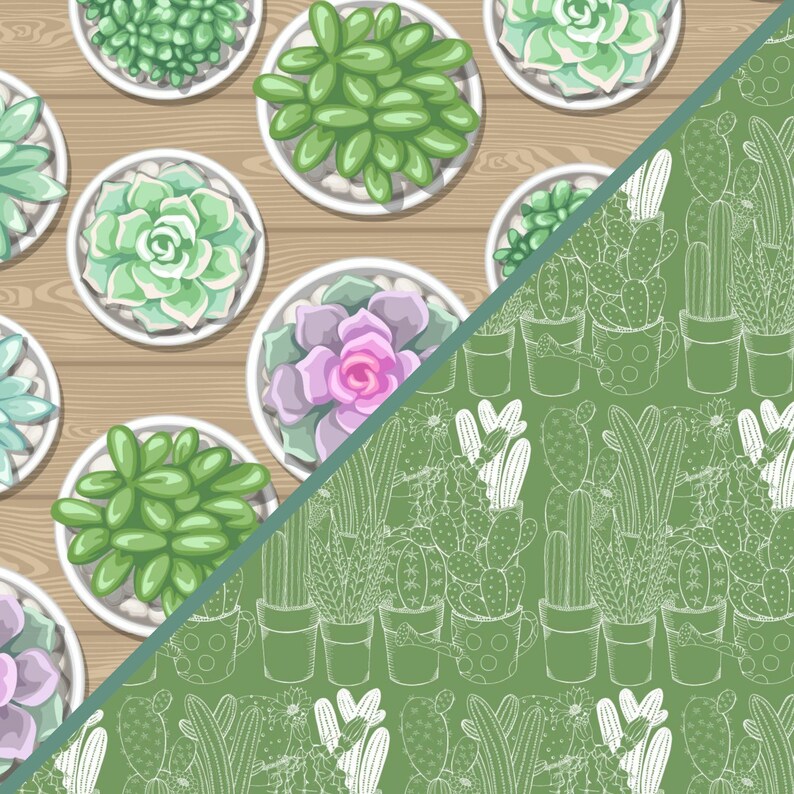 Cacti Crazy 12pc A4 Digital Paper Kit - Etsy