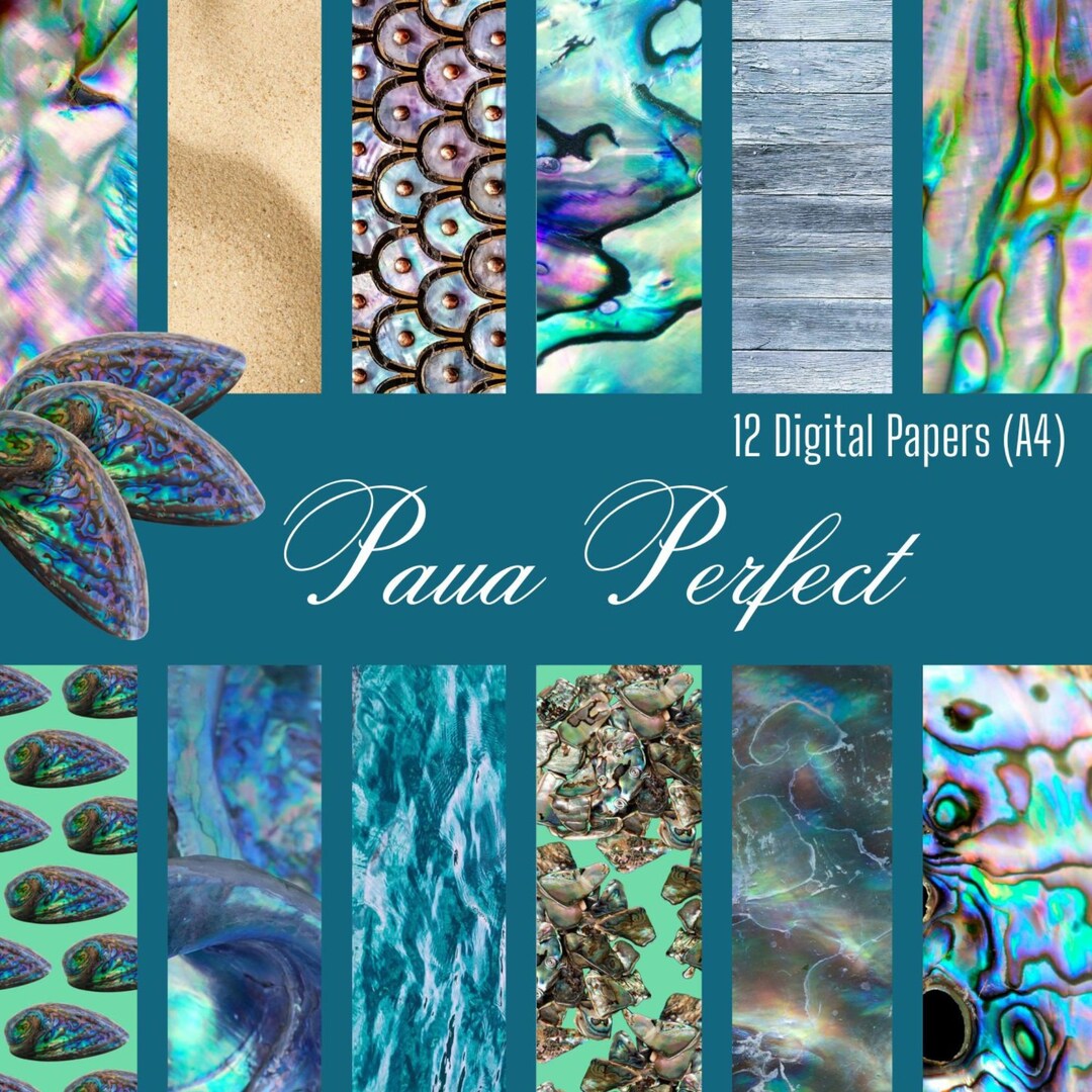 Paua Perfect 12pc A4 Digital Paper Kit - Etsy Australia