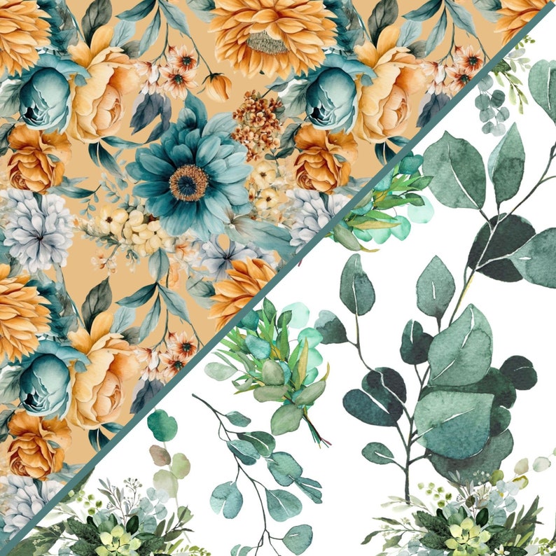 Golden Flora 12pc (A4) Digital Paper Kit - Etsy