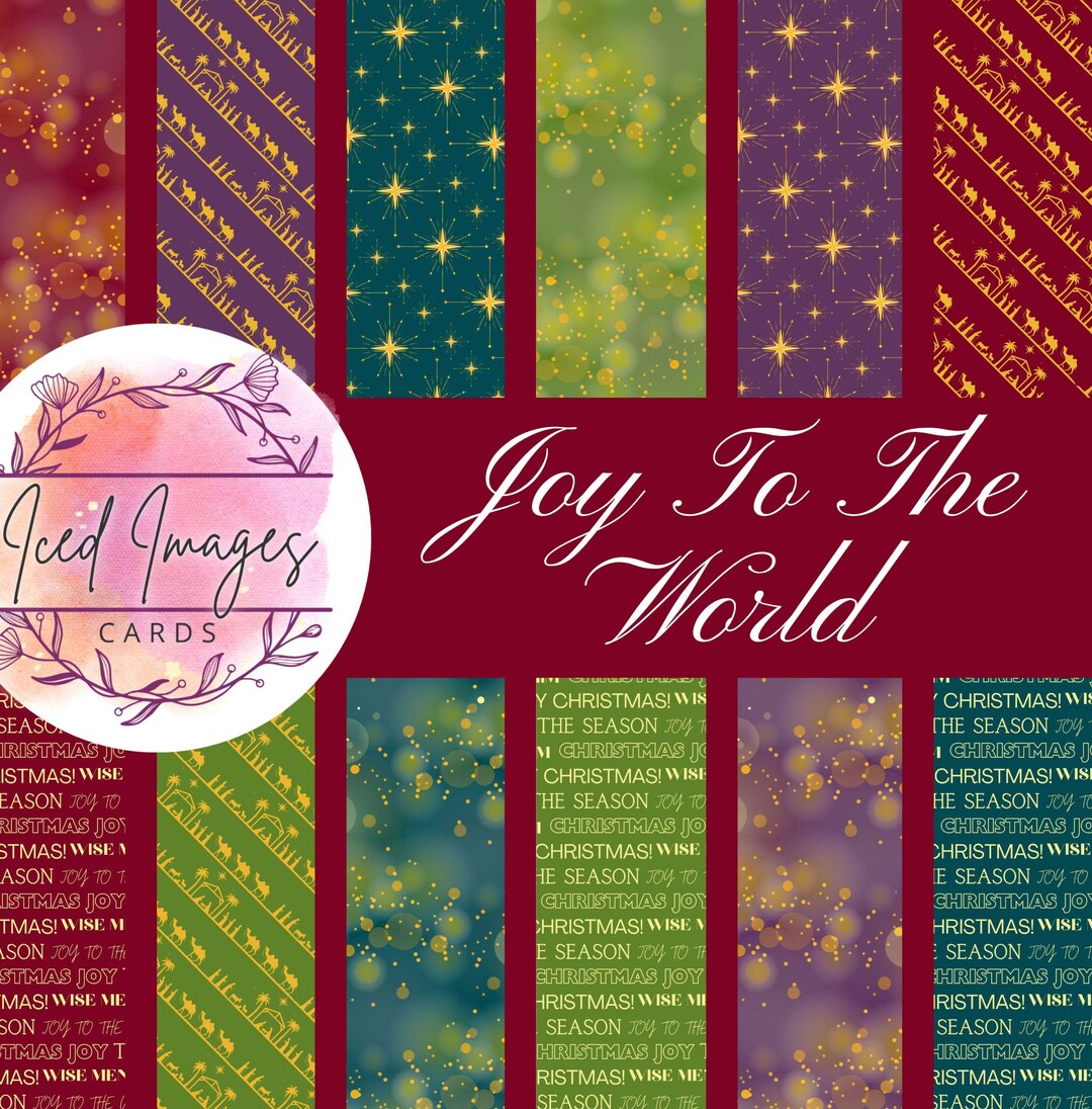 Joy to the World 12pc A4 Digital Paper Kit - Etsy