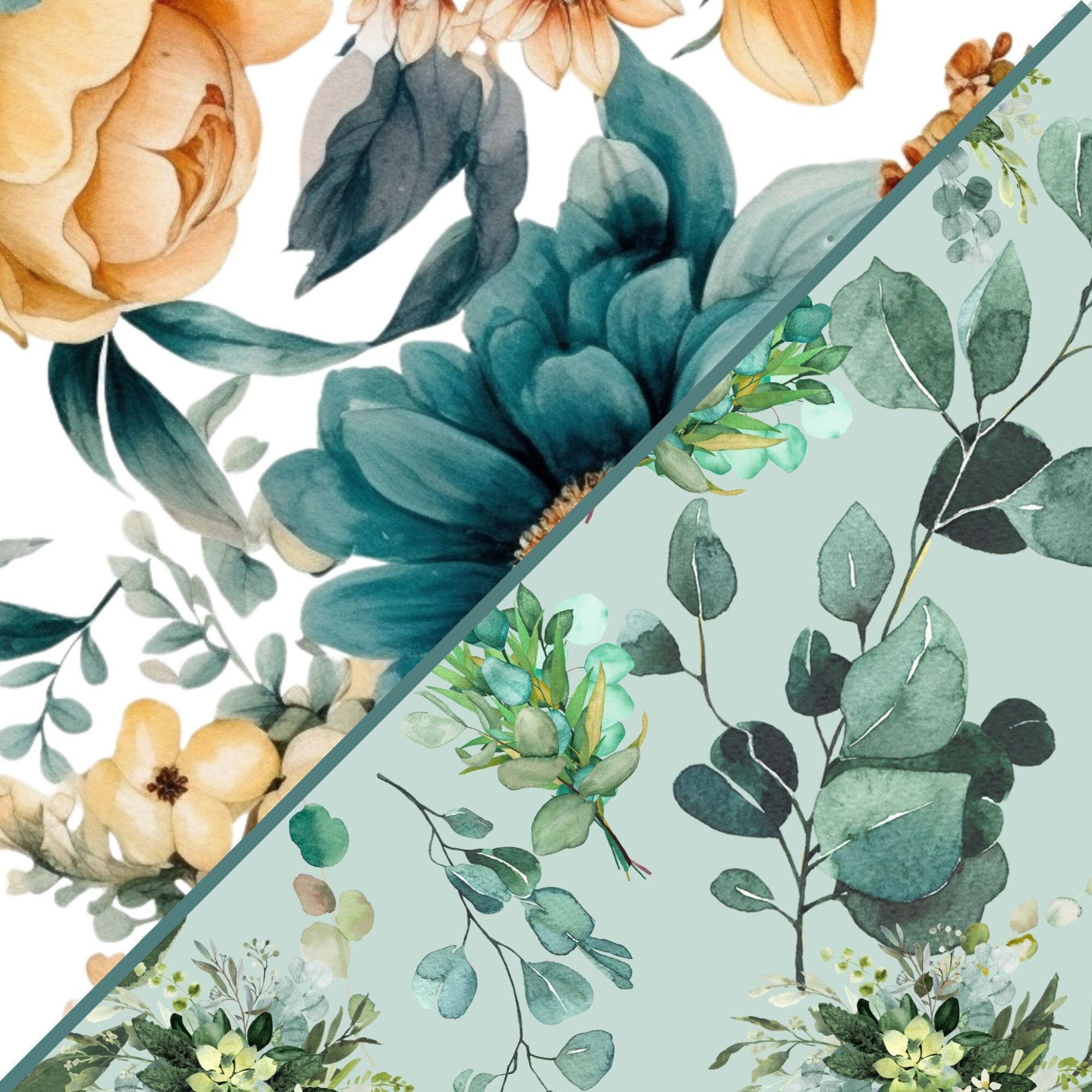 Golden Flora 12pc (A4) Digital Paper Kit - Etsy