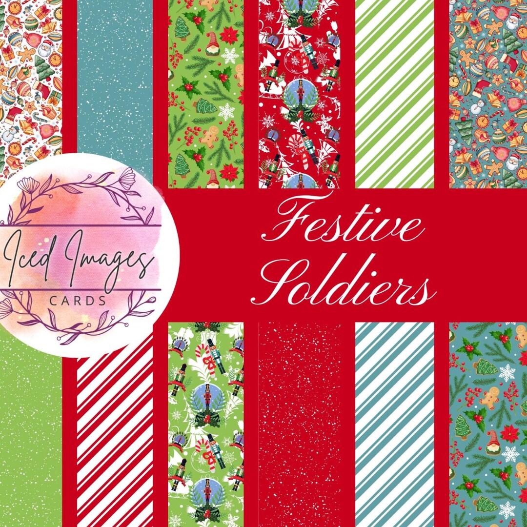 Festive Soldiers 12pc A4 Digital Paper Kit - Etsy