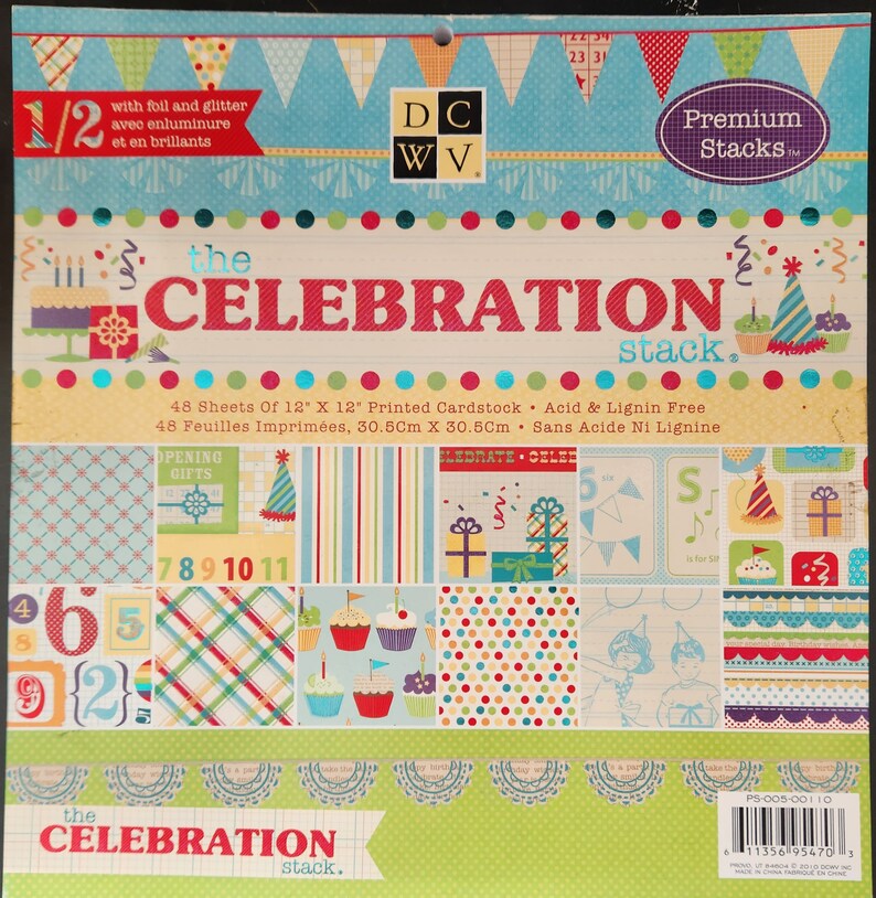 DCWV 12x12 the Celebration Stack 39/48 Pages - Etsy