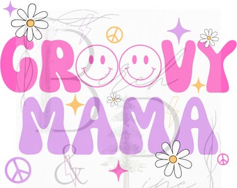 Groovy Mama PNG File - Etsy
