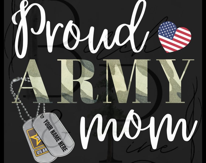 Proud Army Mom PNG - Etsy