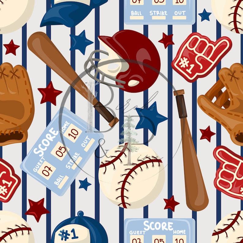 Customizable Baseball Seamless File - Etsy