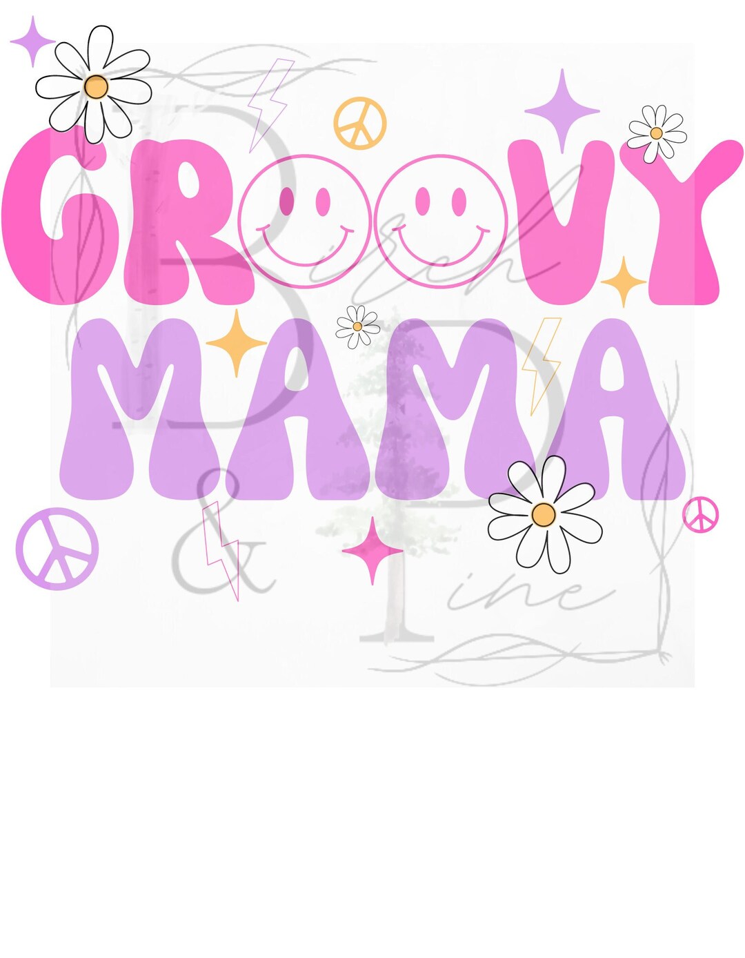 Groovy Mama PNG - Etsy