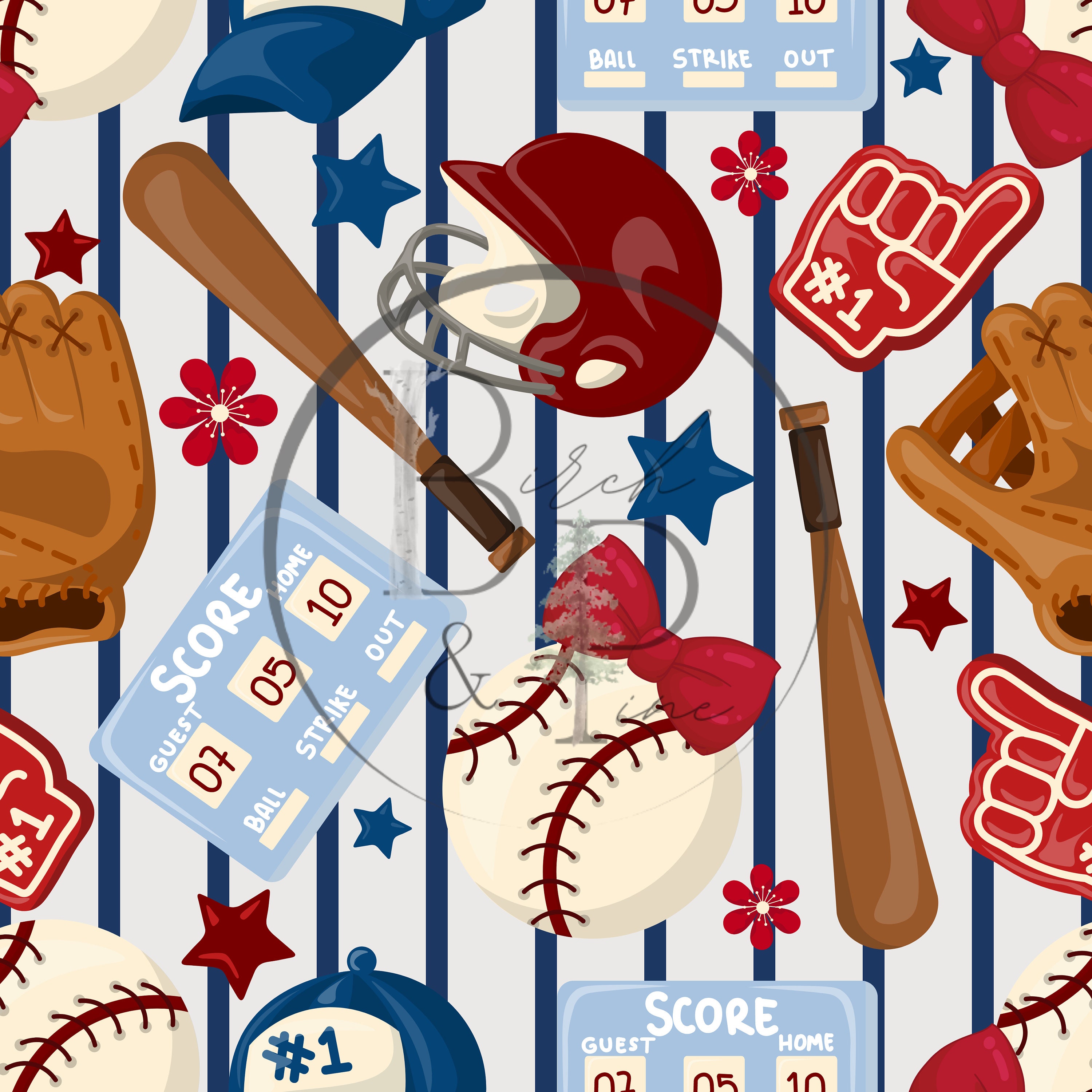 Customizable Baseball Seamless File - Etsy