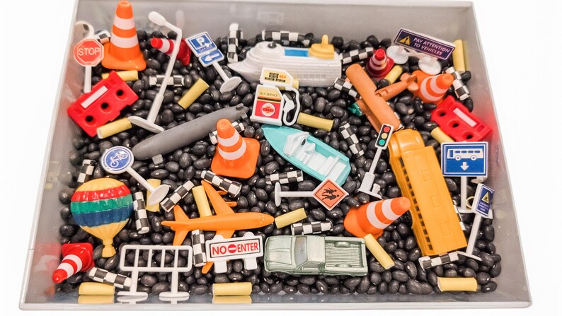 Transportation Sensory Bin - Etsy
