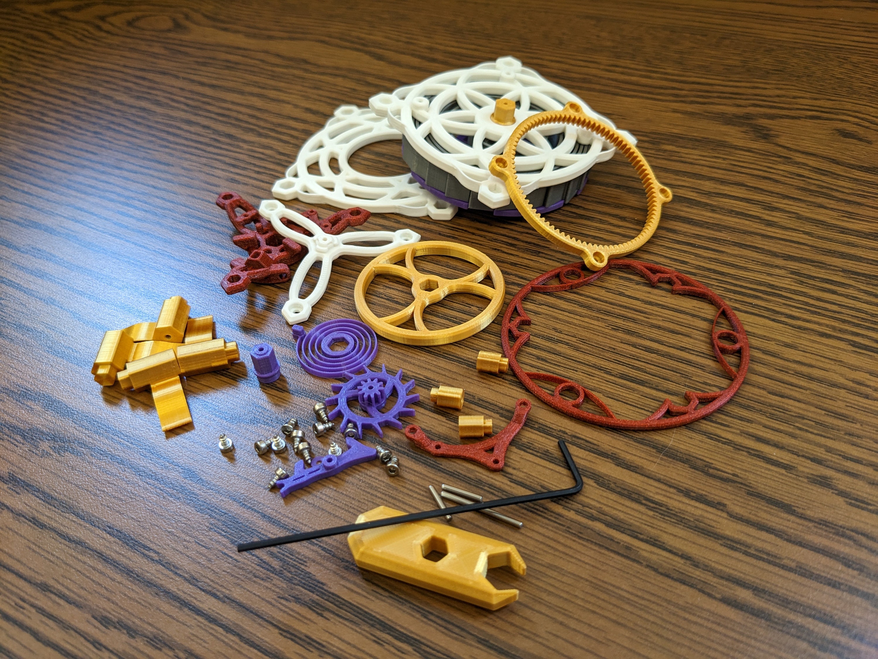 3D Printed DIY Kit Desk Toy Mechanical Watch Mechanism - Etsy