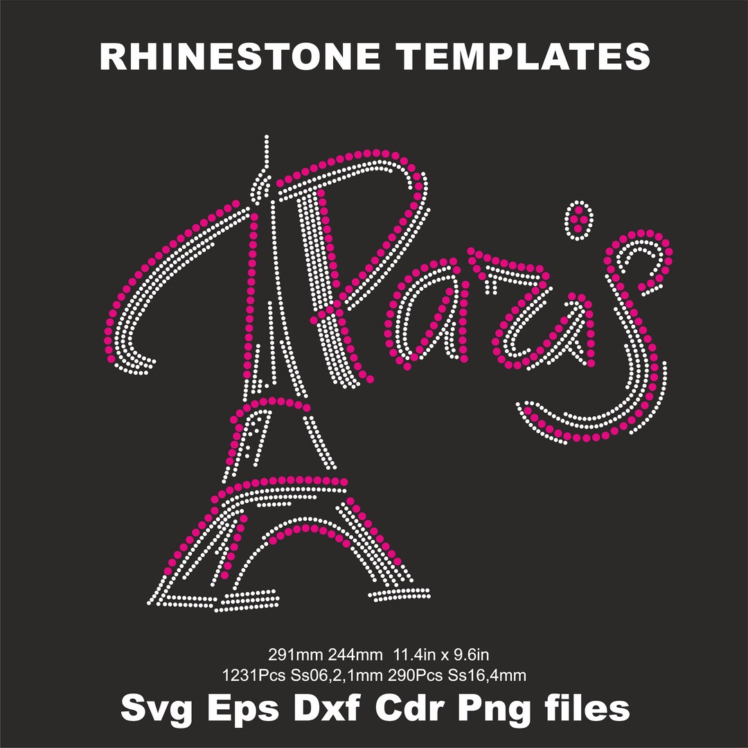 Paris Rhinestone Templates,paris SVG Template,rhinestone Cricut Paris ...