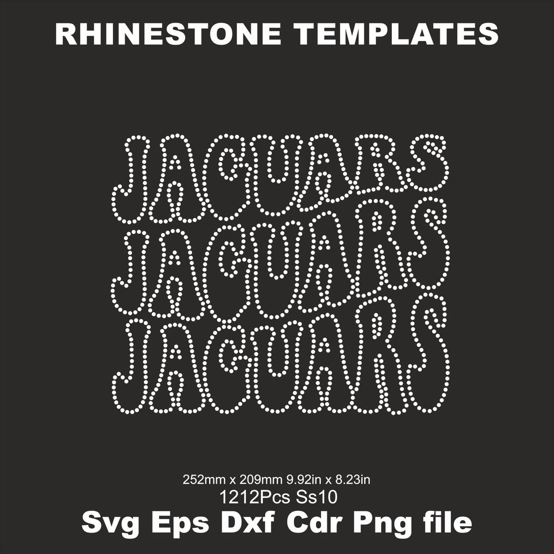 Jaguars Cheerleader Rhinestone Template Ss10 Svg Iron on Transfer ...