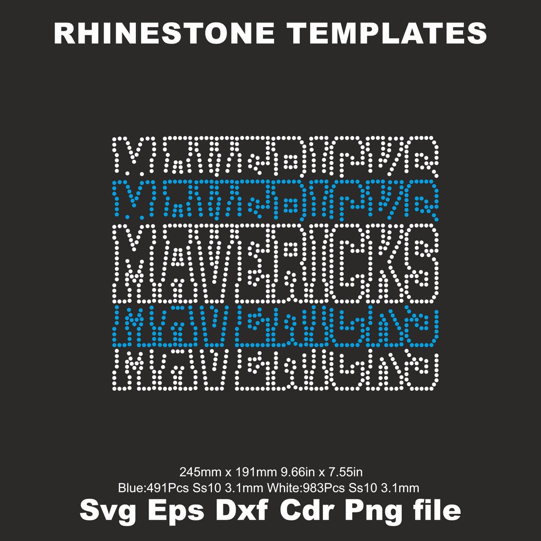 Mavericks Rhinestone Svg Template Ss10, Dallas Iron on Transfer ...