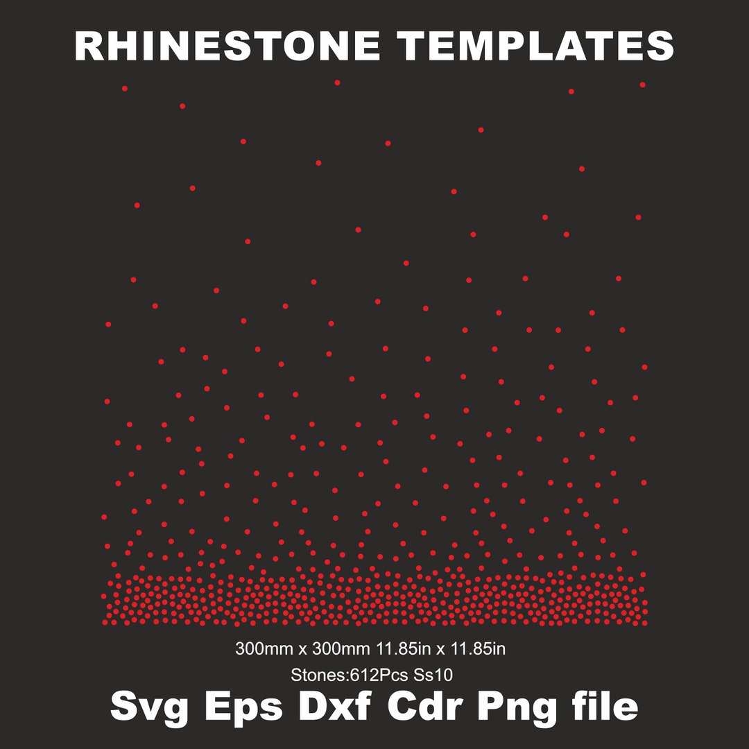 Rhinestone Scattered Pattern 30cm 12x12 Ss10,rhinestone Scattered ...