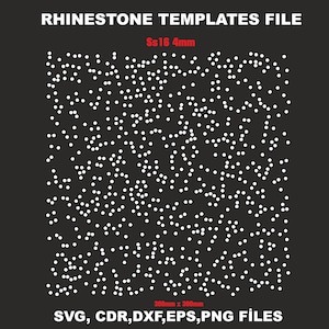 Rhinestone Sheet 3 Set Random Templates 30cm 12x12,ss6, Ss10, Ss16 ...