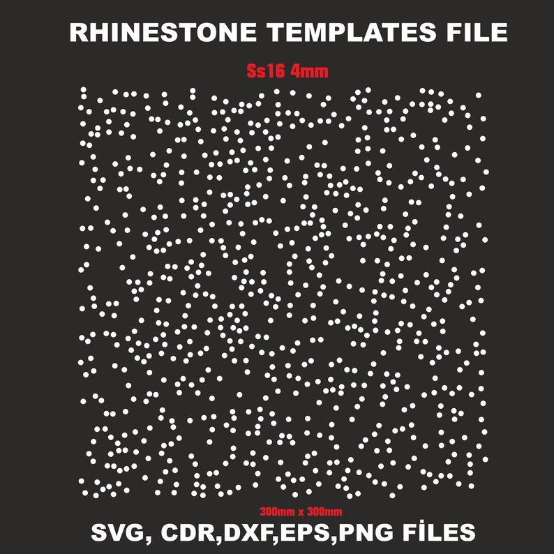 Rhinestone Sheet 3 Set Random Templates 30cm 12x12,ss6, Ss10, Ss16 ...