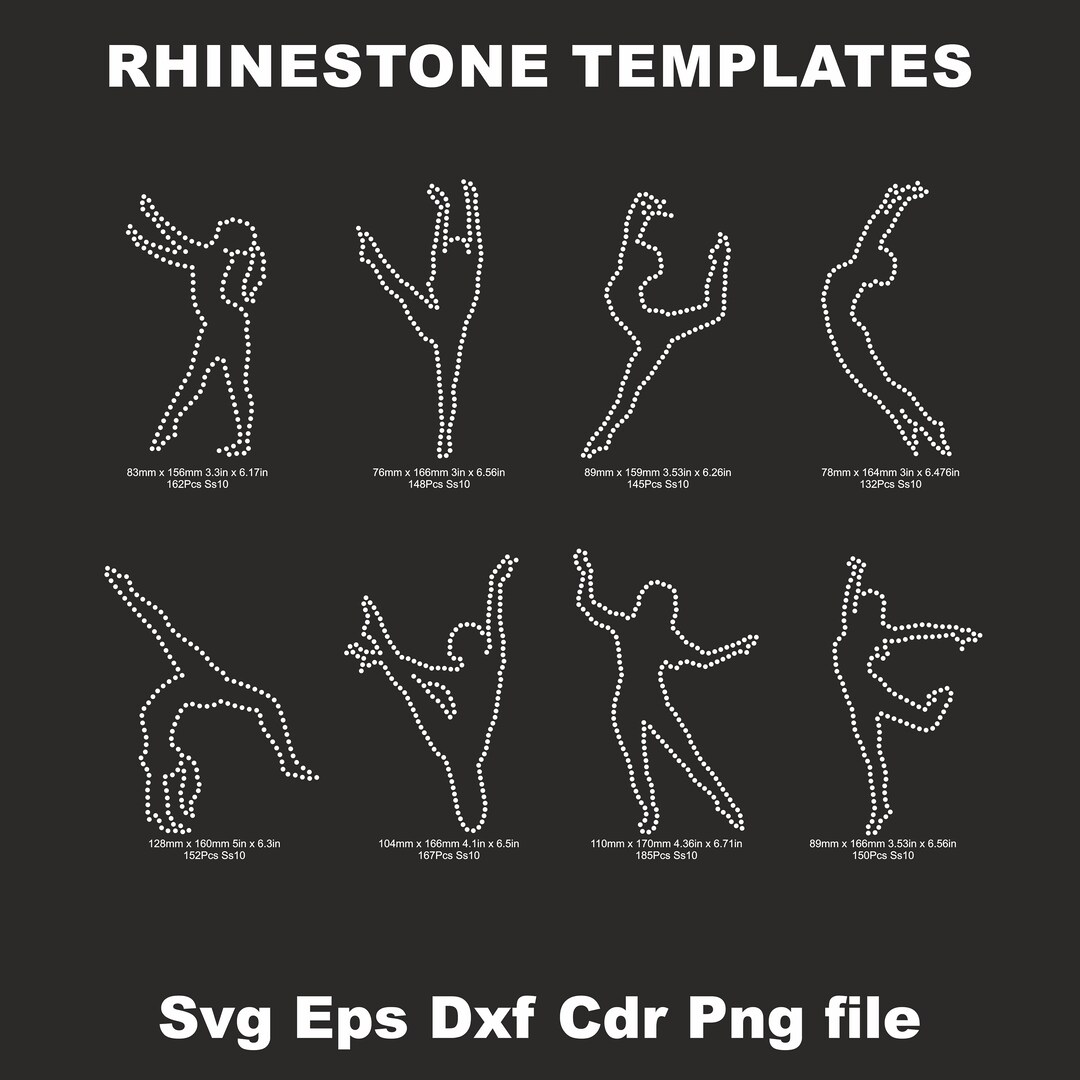 Dance Poses Rhinestone Template SVG Ss10,dancer Svg Template ...