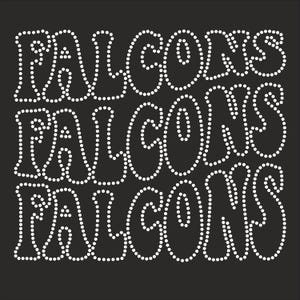 Falcons Football Rhinestone Template Svg Cut File Falcons Ss10 ...
