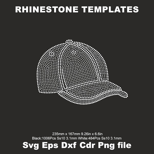 Rhinestone Baseball Cap - Etsy