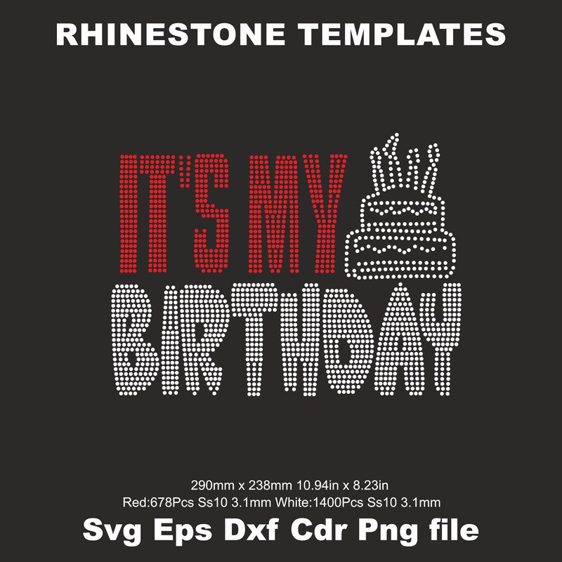 Birthday Rhinestone - Etsy