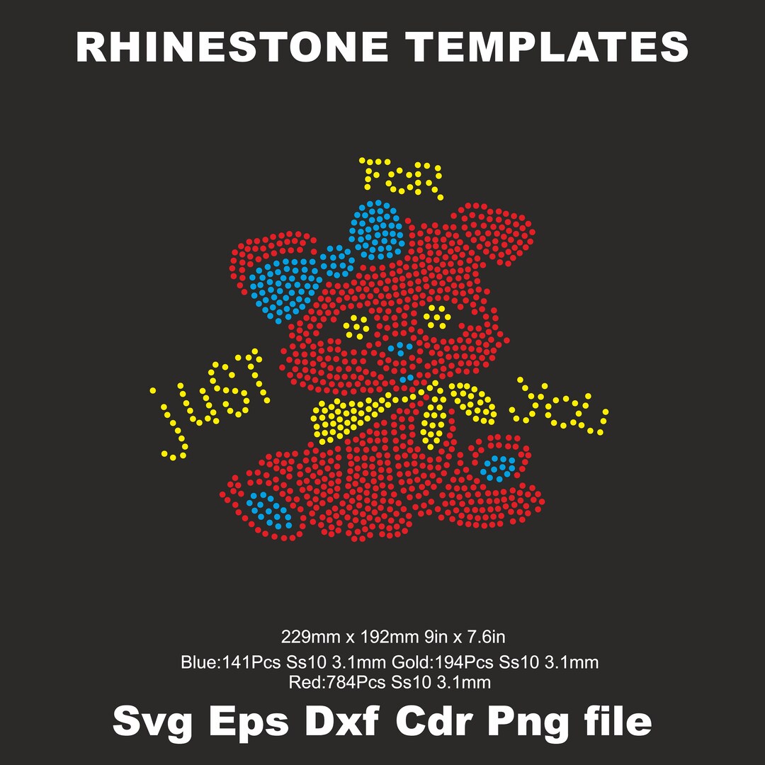 Rhinestone Bear,rhinestone Cartoon Template Ss10 Valentine S Day Tshirt ...