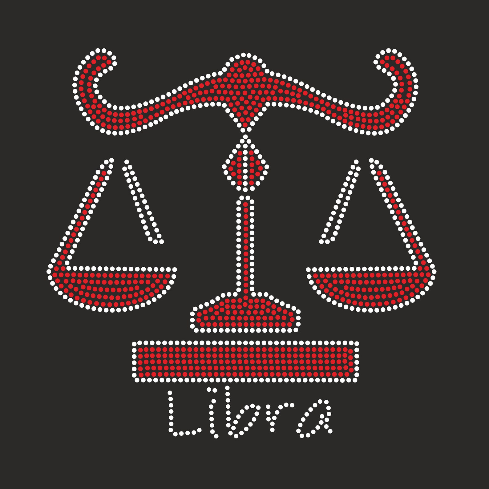 Libra Horoscopes Rhinestone Template Iron on Transfer Zodiac Sign Ss10 ...