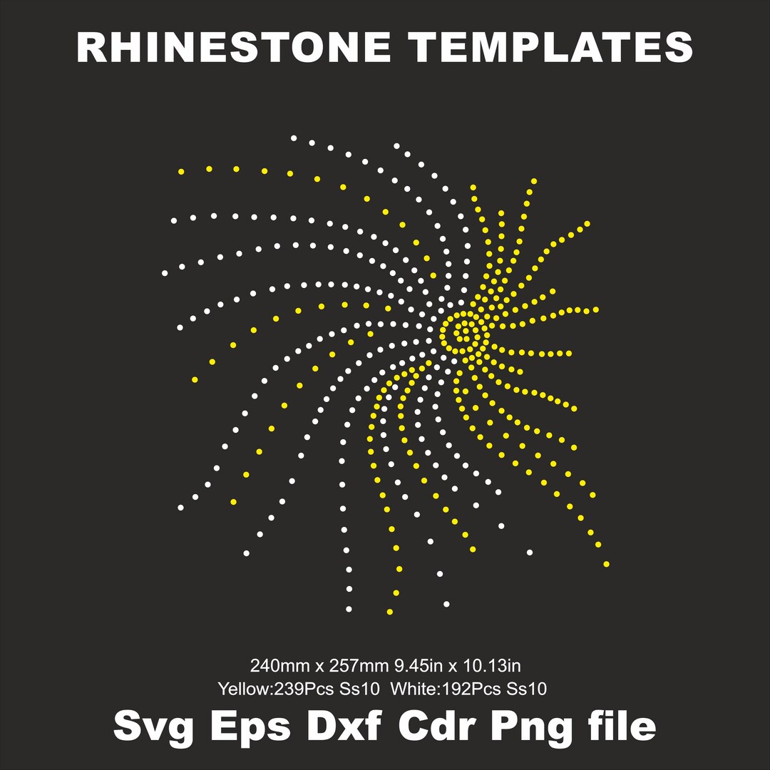 Rhinestone Scattered Circle Template SS10 Rhinestone Design Svg Digital ...