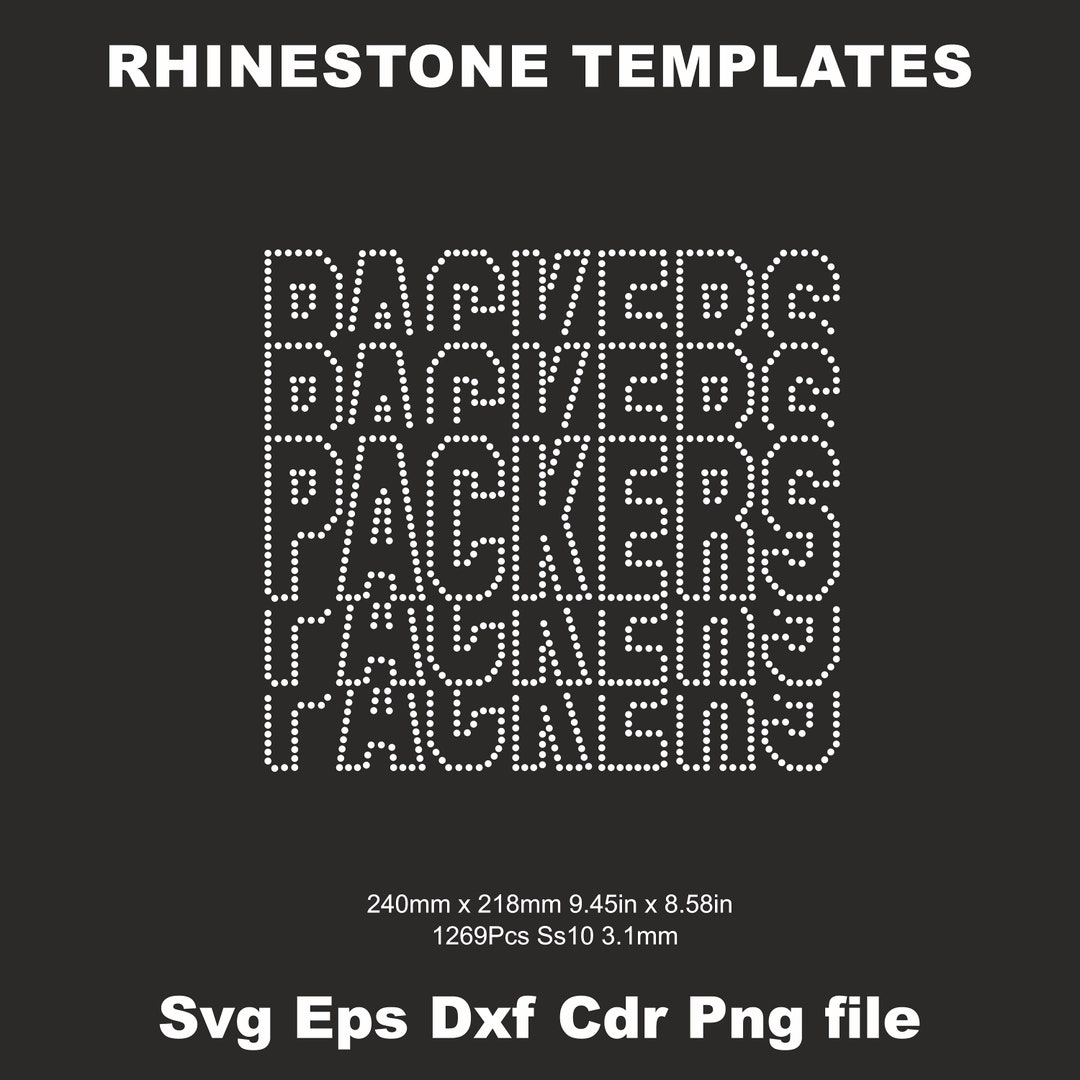 Packers Rhinestone Templates Ss10,packers Iron on Transfer, Packers ...