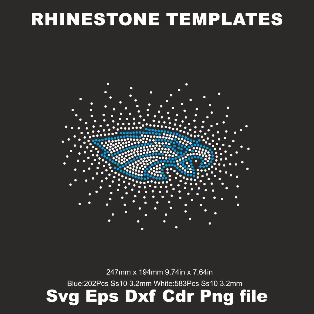 Eagles Scattered Eagle Rhinestone Template,svg Eagles Ss10 Rhinestone ...