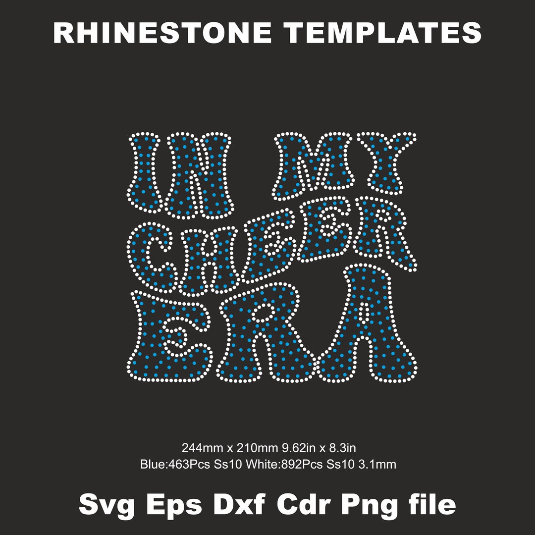 Cheer Era Rhinestone Template SVG Ss10,in My Cheer Era,cheerleader ...