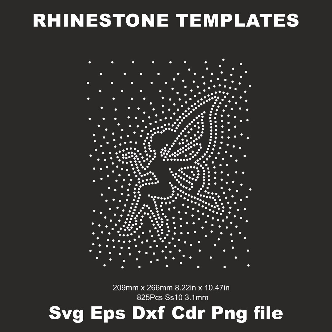 Fairy Rhinestone Svg Template Ss10 T Shirt Design DOWNLOAD Rhinestone ...
