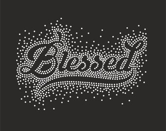 Blessed Rhinestone & SVG Bundle Template DIGITAL Download - Etsy