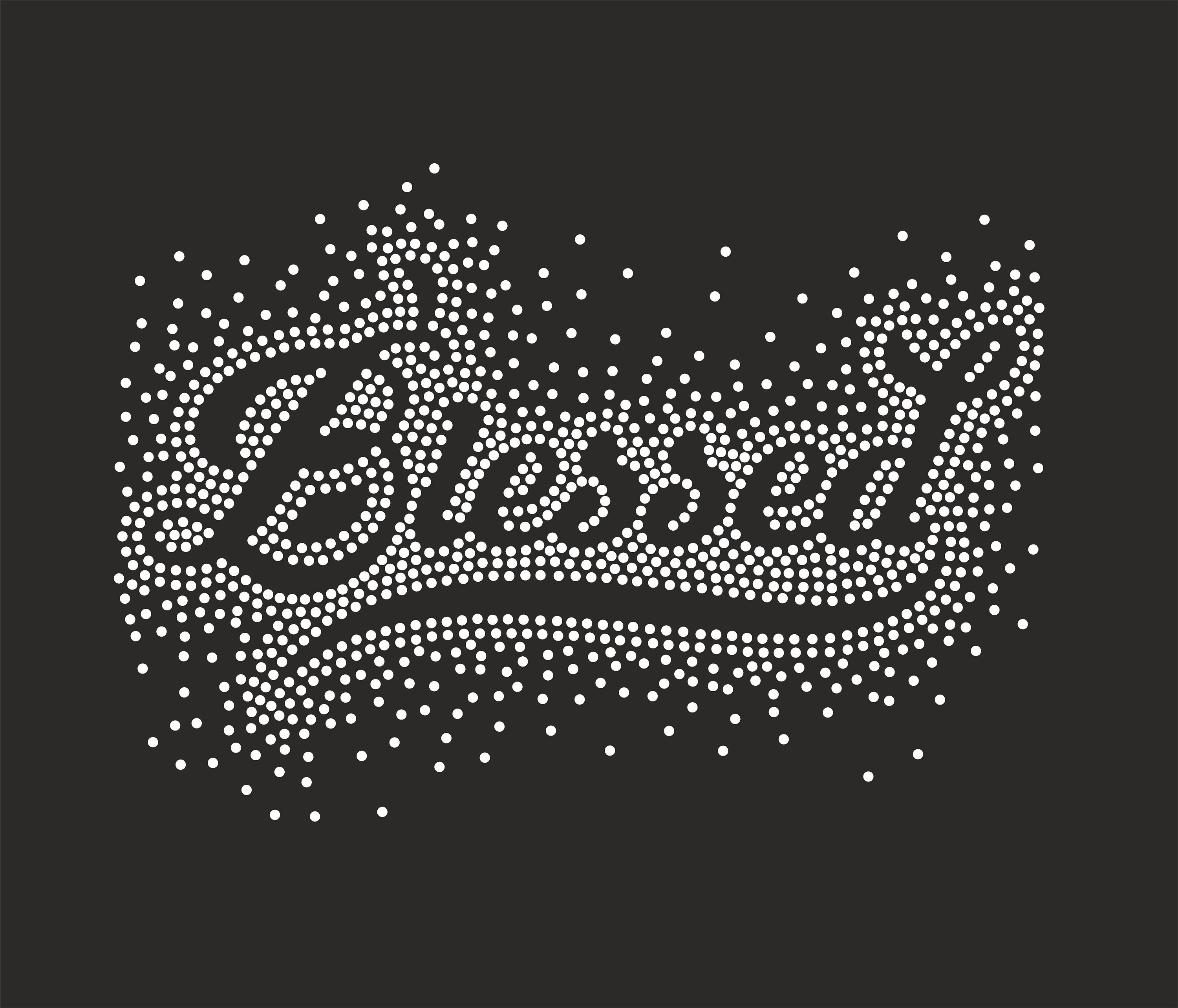 Blessed Rhinestone Template Cutting SVG SS10 Rhinestone Iron on ...