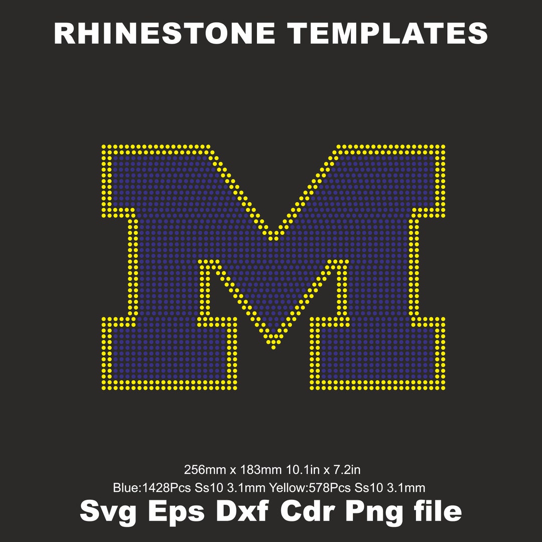 Rhinestone Michigan Template Rhinestone Ss10 Rhinestone Michigan ...